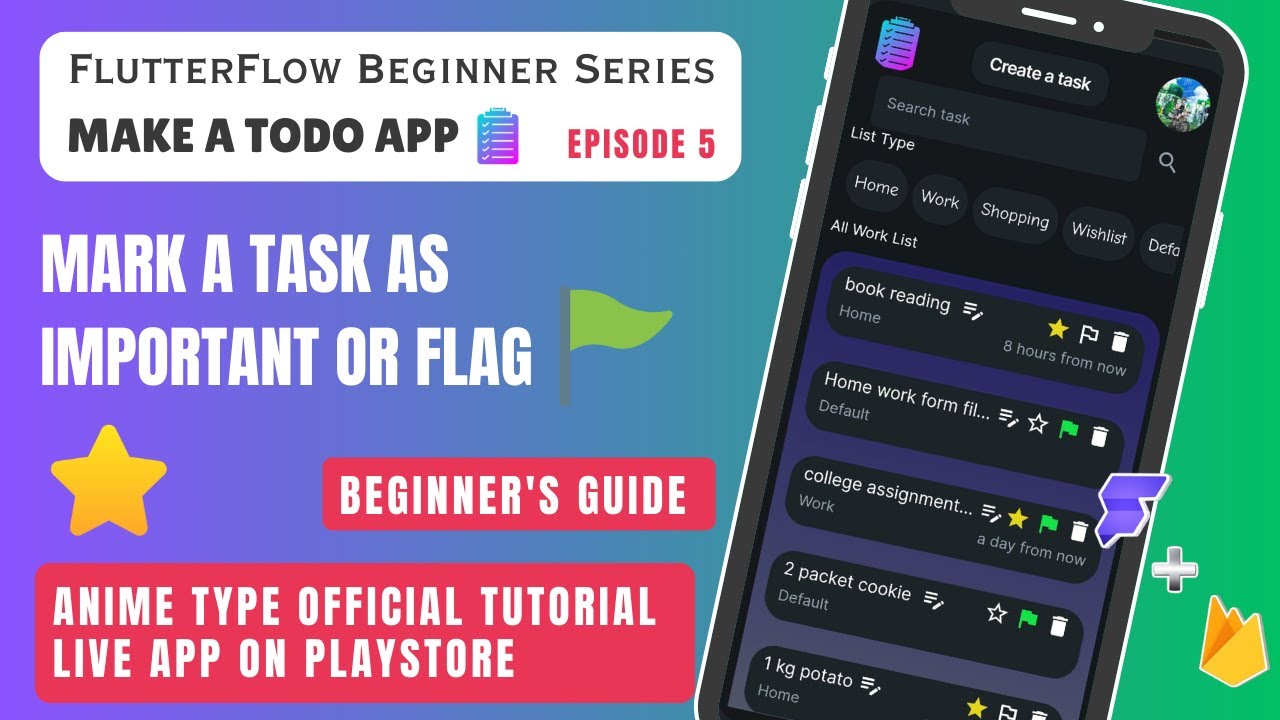 Mark Tasks as Important and Flag in Your To-Do App | FlutterFlow No ...