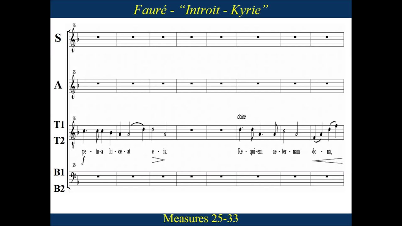 Faure Requiem - Op48 -1- Introit et Kyrie - Alto - YouTube