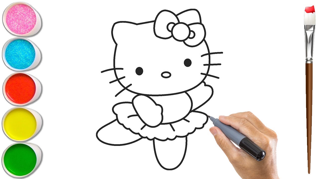 Cute Kitty Drawing for Kids - Step by Step Drawing | Digital Drawing ...