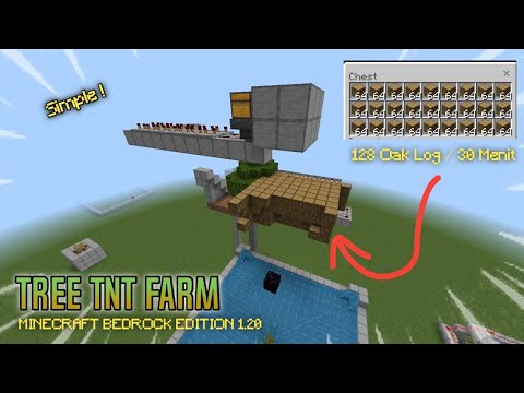 CARA MEMBUAT TREE TNT FARM ! | MCPE 1.20 ! - YouTube
