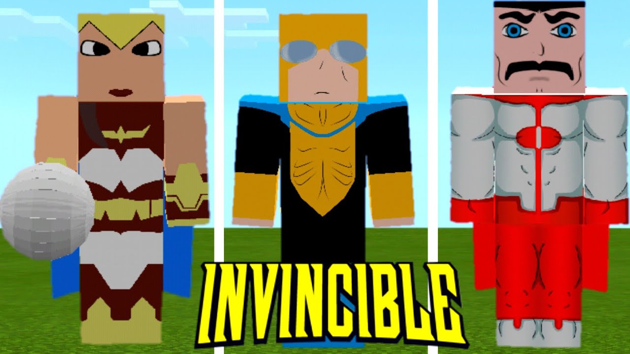 TOP 3!! *MELHORES* ADDON DE INVINCIBLE NO MINECRAFT PE! - YouTube