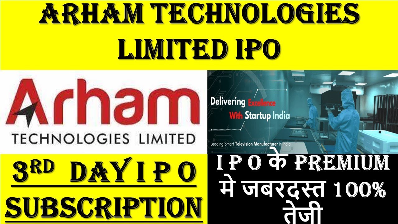 Arham Technologies SME IPO | 3rd DAY Subscription | Arham Technologies GMP | Arham Technologies ...
