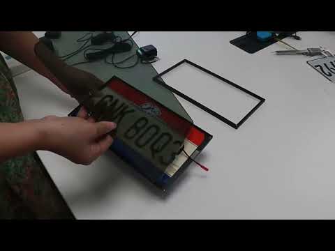 Black LCD Concealable Remote Controlled Car License Plate Frame