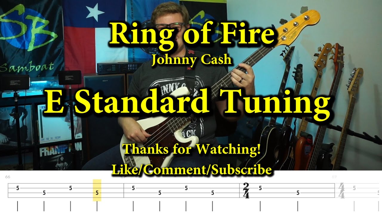 Ring of Fire - Johnny Cash (Bass Cover with Tabs) - YouTube