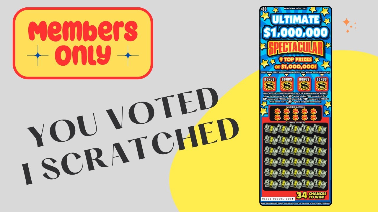 MEMBERS VOTED! $30 ULTIMATE $1,000,000 SPECTACULAR SCRATCH OFF LOTTERY ...