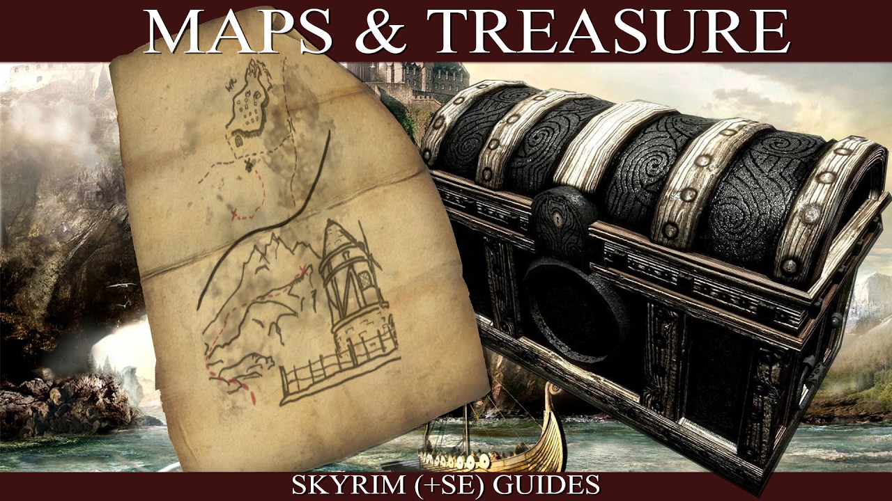 Skyrim (SE) : Location Guides : Maps & Treasures - YouTube