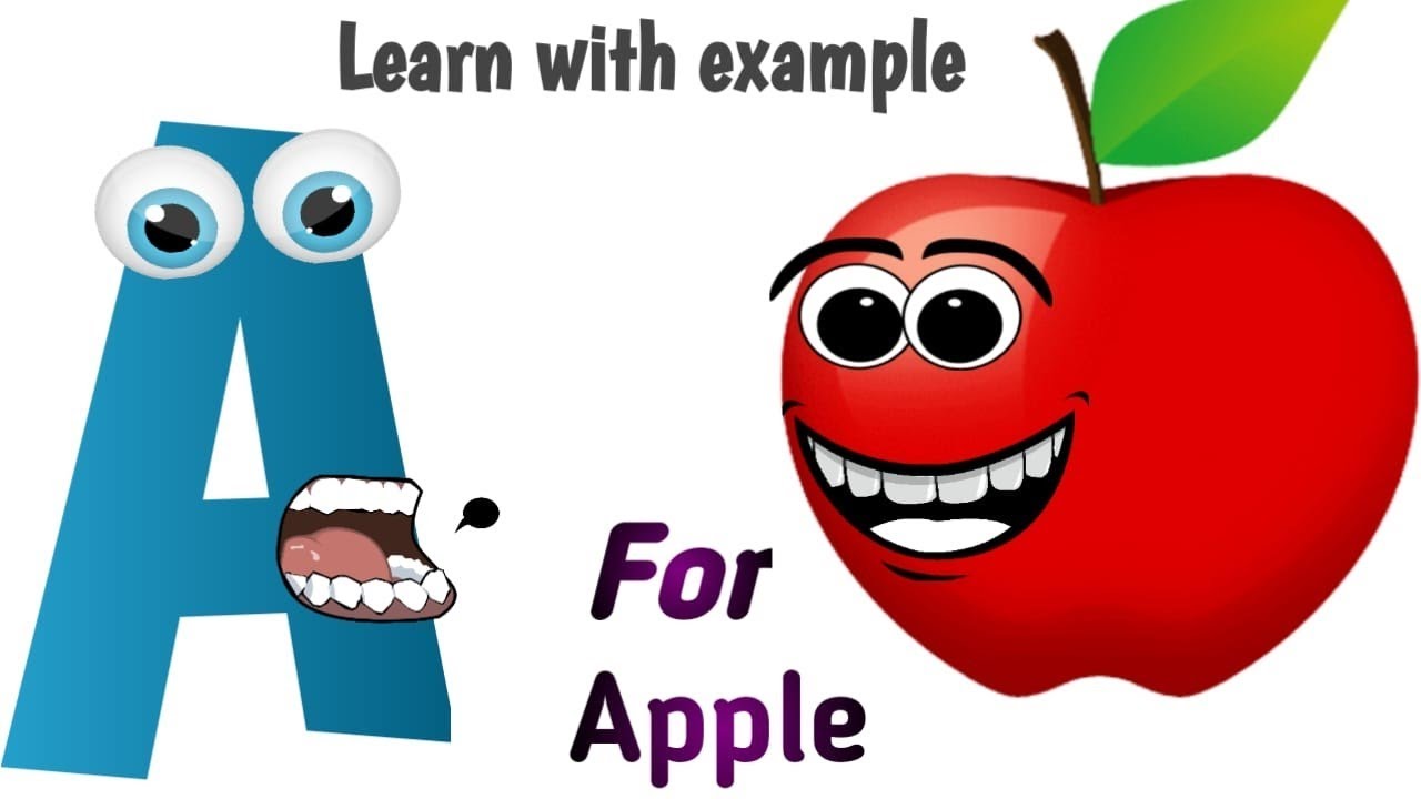 Abcd A B C D E F G A For Apple B For Ball Alphabets Phonics Song अ से अनार English