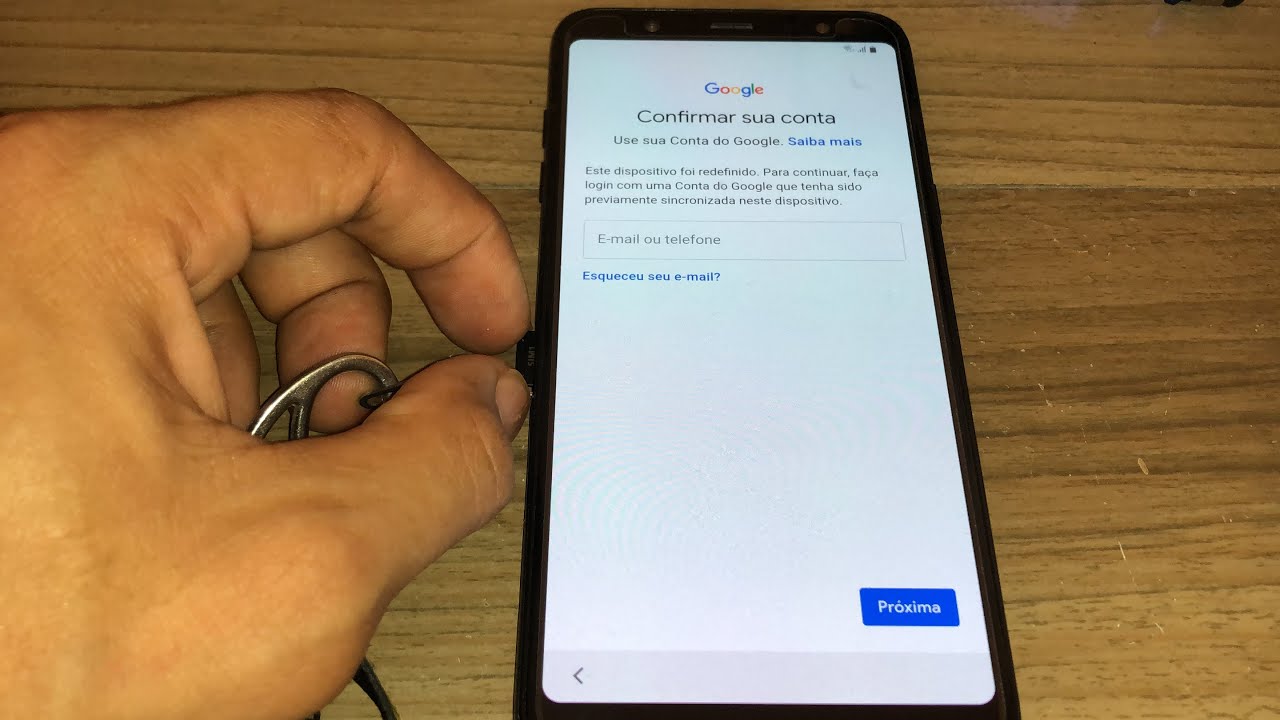 Como remover conta do Google Galaxy A6, A6 Plus A10 A20 A30 A50, S10 ...