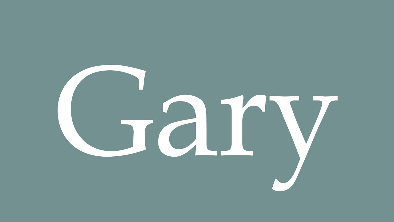 How to Pronounce ''Gary'' Correctly in French - YouTube