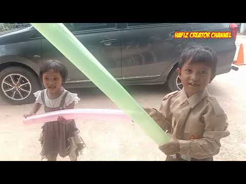 Bocil Pulang sekolah main roket balon