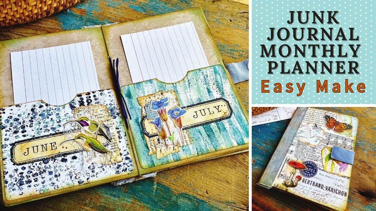 Junk Journal Monthly Planner | Flip Through | Collage Inspiration ...