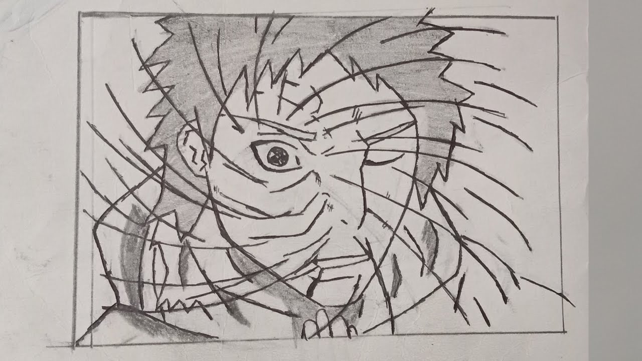 Drawing Obito use Mangekyou sharingan Kamui 🔥🔥 - YouTube