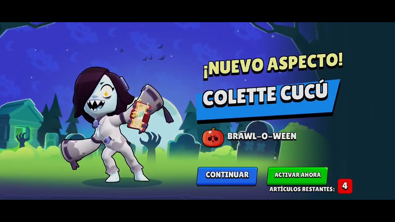Brawlstars Nuevo ASPECTO Conseguido COLETTE CUCÚ #brawlstars #brawler # ...