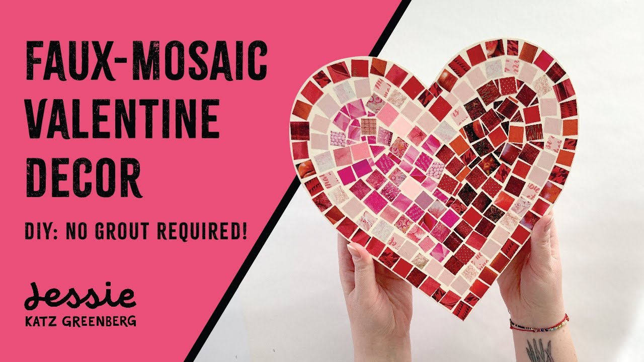 Magazine Mosaic Heart | DIY Valentine’s Day Decor | Collage Mosaic ...