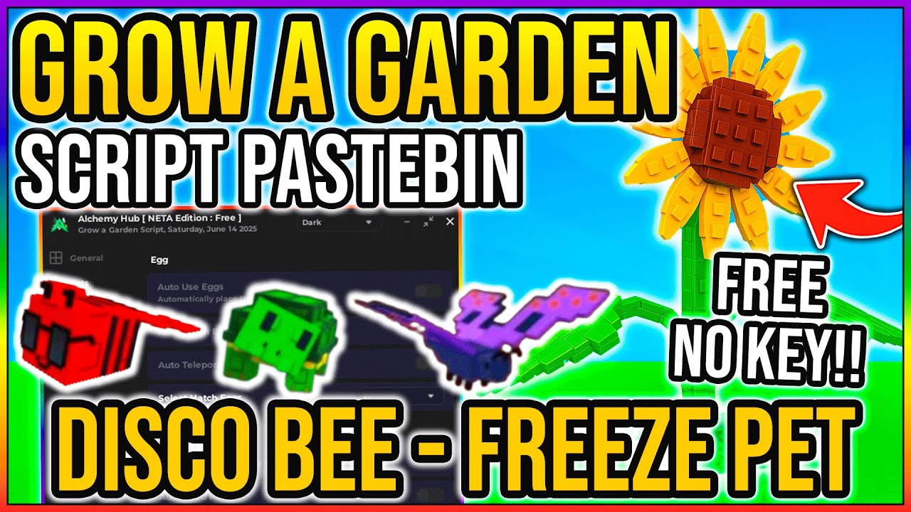 🔥 GROW A GARDEN SCRIPT 2025 🐝 PET SNIPPER | 100% DISCO BEE & ANY PET ...