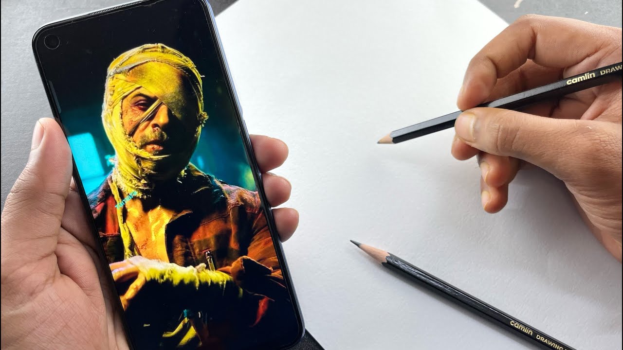 JAWAN Drawing , Shahrukh Khan Drawing | Step by Step Jawan Drawing ...