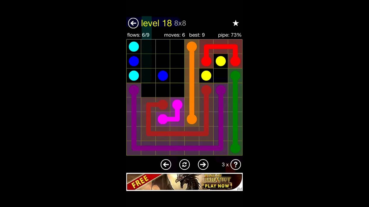 Flow 8x8 Levels 1-30 Regular Pack Walkthrough - YouTube