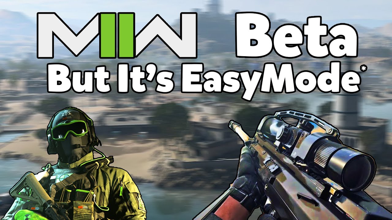 MW2 Beta, But It's Easy Mode - Open Beta Gameplay - YouTube