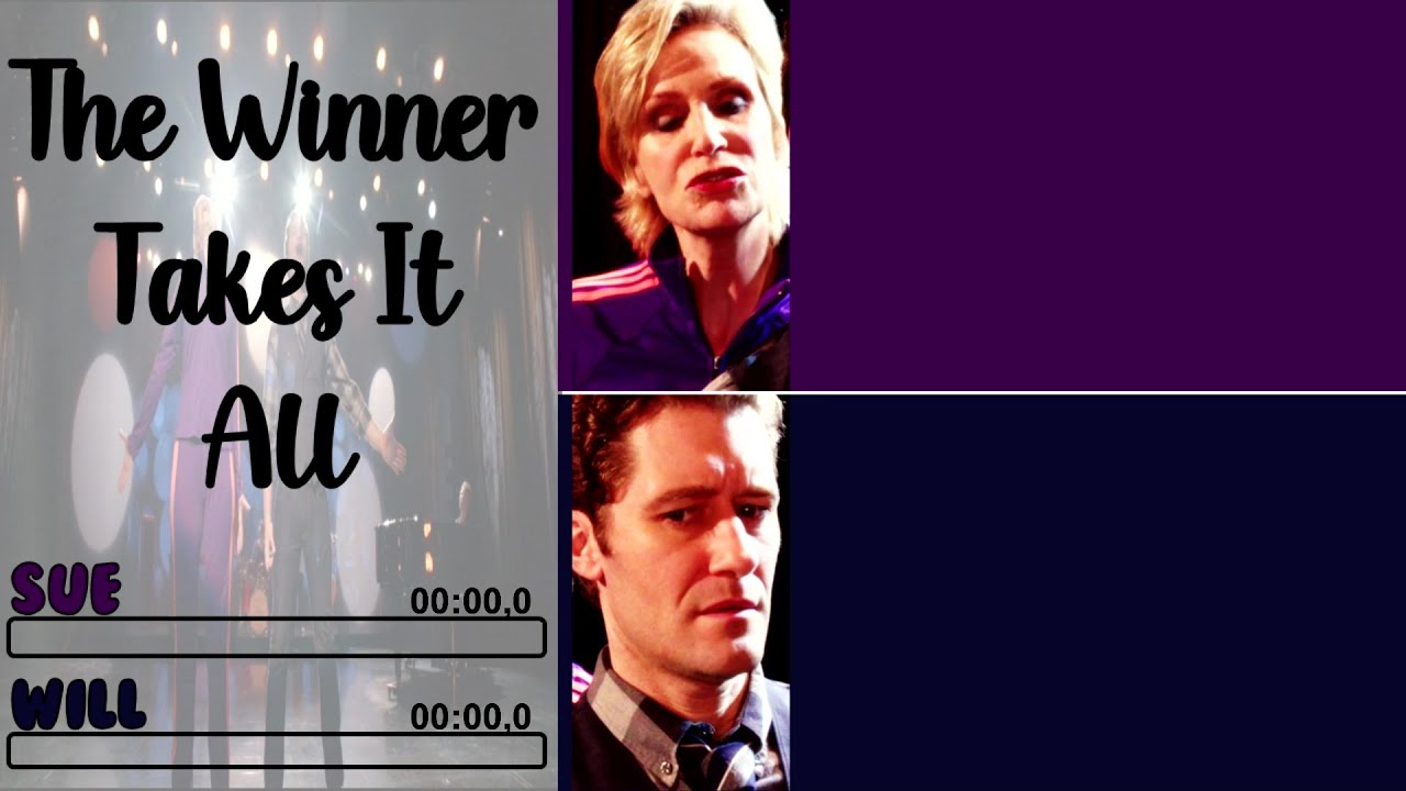 Glee - The Winner Takes It All | Line Distribution + Lyrics - YouTube