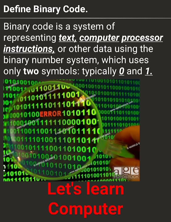 Define Binary Code|#computer|#computerscience|#interstingfacts|#shorte - YouTube
