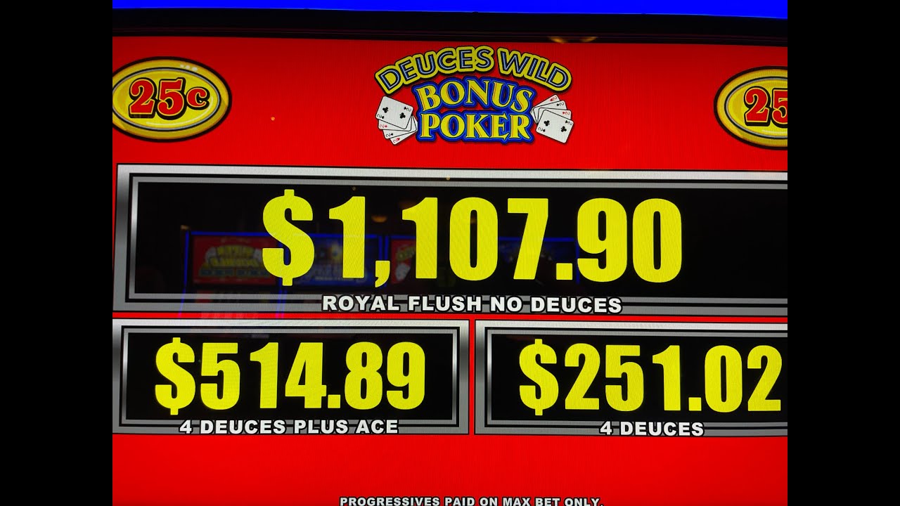 Video Poker: Deuces Wild Bonus Poker Progressive Session! - YouTube