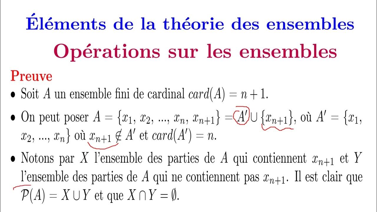 Théorie des ensembles [Leçon 10 : ensemble des parties d'un ensemble ...