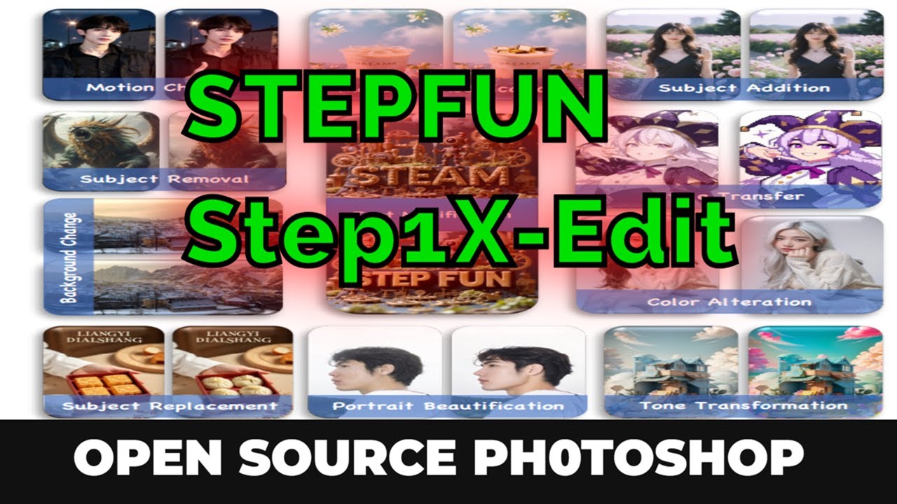 StepFun-AI Step1X-Edit Open Source AI Image Editing Explained !! Photoshop Killer!! - YouTube