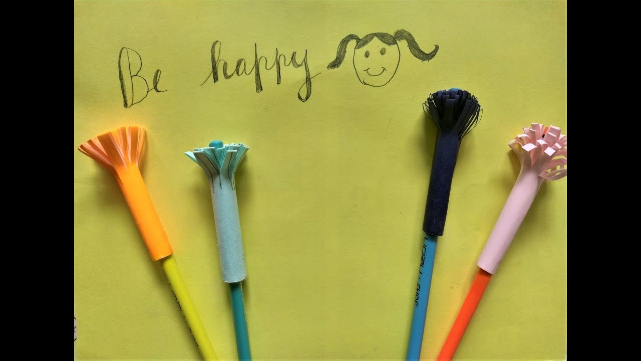 How to make paper pencil toppers Easy step-by-step craft lessons for ...