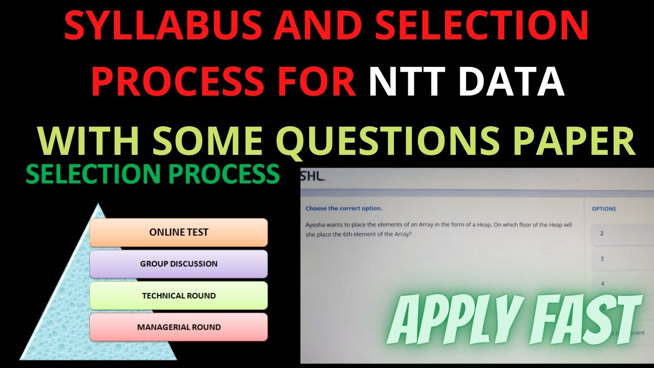 Syllabus & Selection Process For NTT DATA || With Questions Paper ...