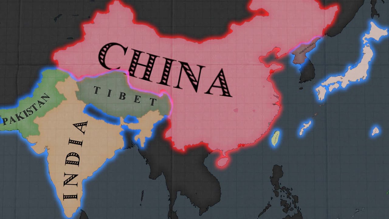 China Vs Asia Modern Border - Hoi4 Timelapse - YouTube