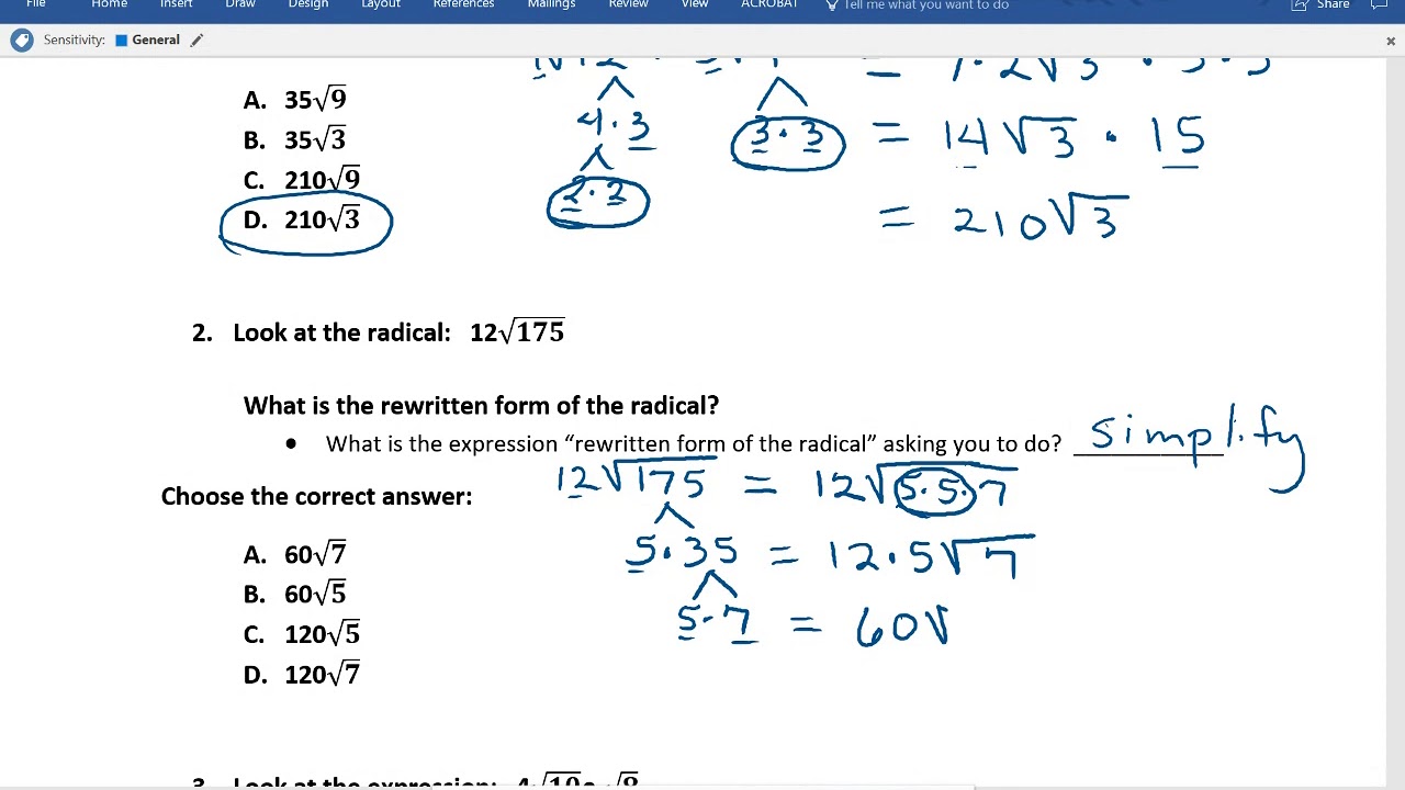 Algebra 1 Unit 1 Mid- Unit Assessment Study Guide, problems #1-3 - YouTube