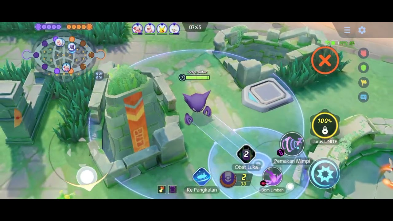 main pokemon unite pake pokemon gengar - YouTube