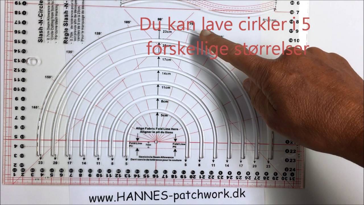 Linealer til Cirkler og buer fra Sew Easy HANNES patchwork - YouTube