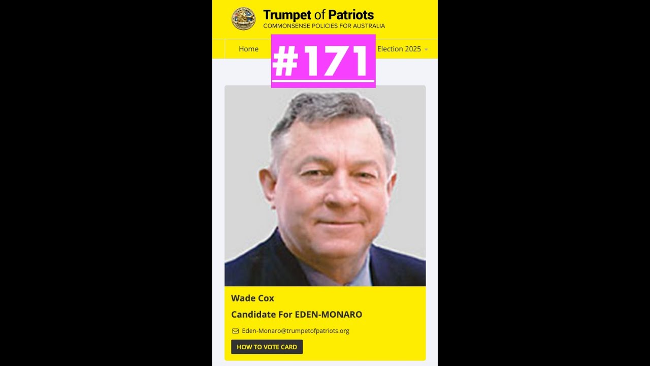 Interview With Wade Cox | Trumpet of Patriots | Federal Candidate #171 ...