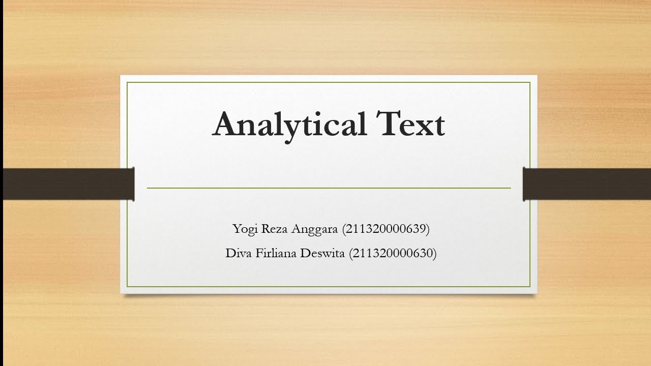 Analytical Text Exposition || Introduction to Blended Learning || - YouTube