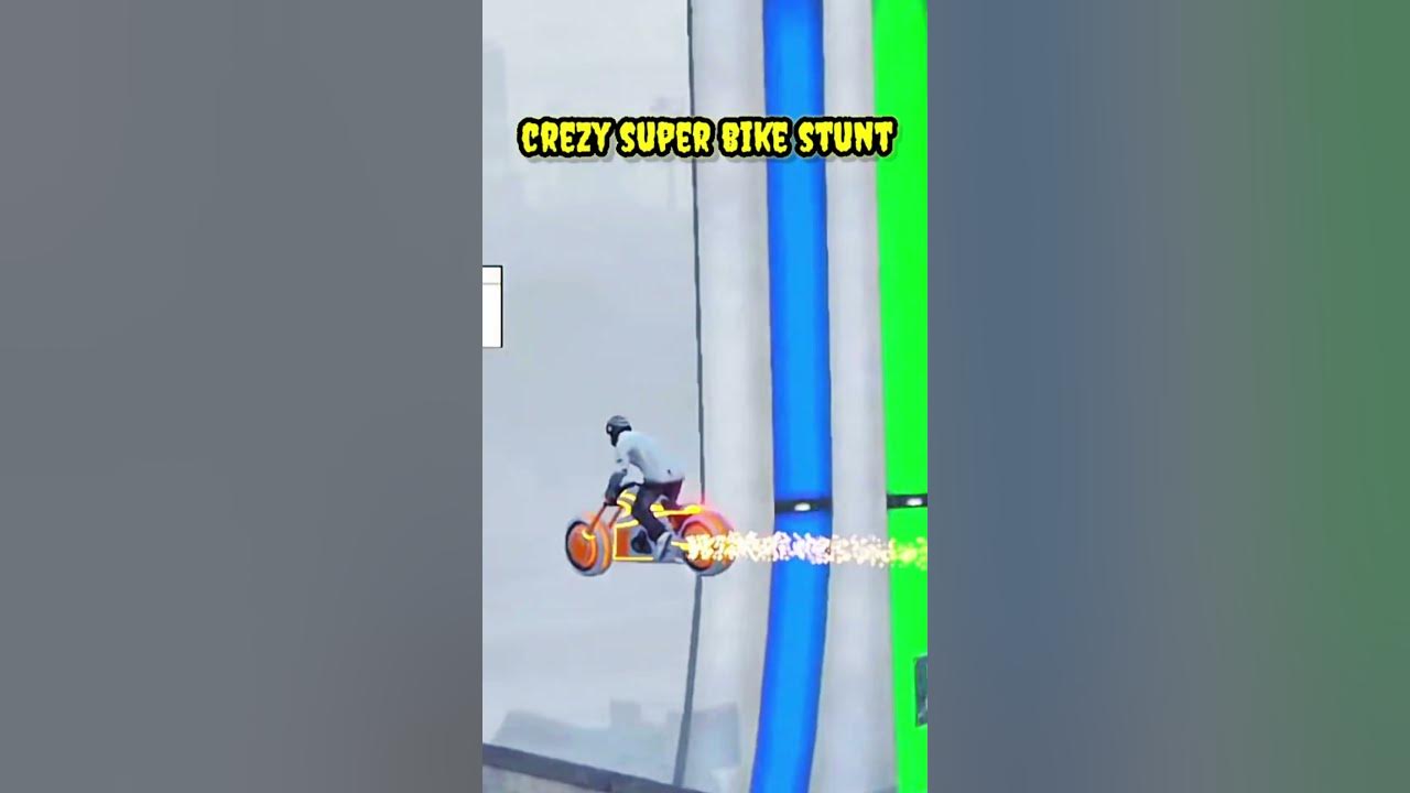 GTA 5 SUPER BIKE CRAZY JUMP 😱 | Impossible Stunt #Shorts#gta5 - YouTube