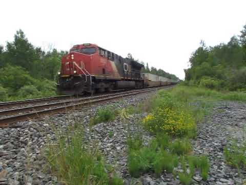 CN 3032 train Bala subdivision Pefferlaw - YouTube