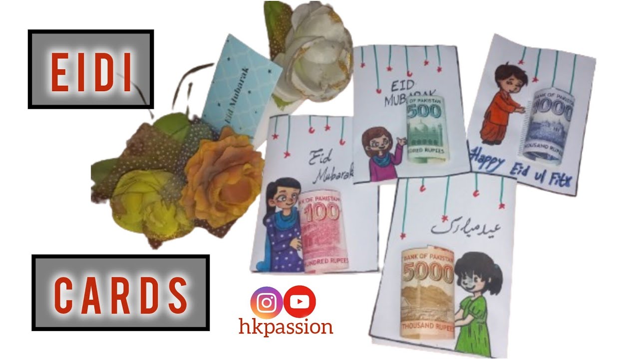 Eidi cards for you🤑💰💸 | Eid ul Fitr Mubarak 🥳 | how to make ...