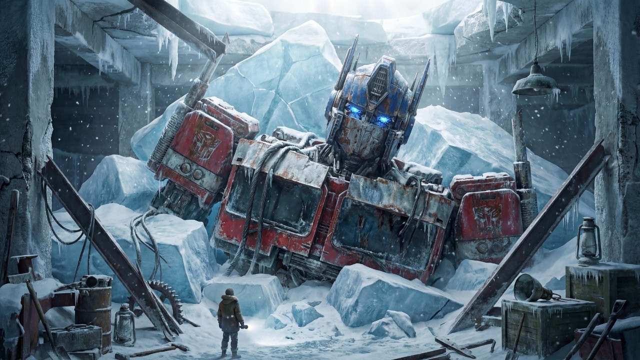 We Discovered a Massive Optimus Prime Buried Beneath the Arctic Ice ...