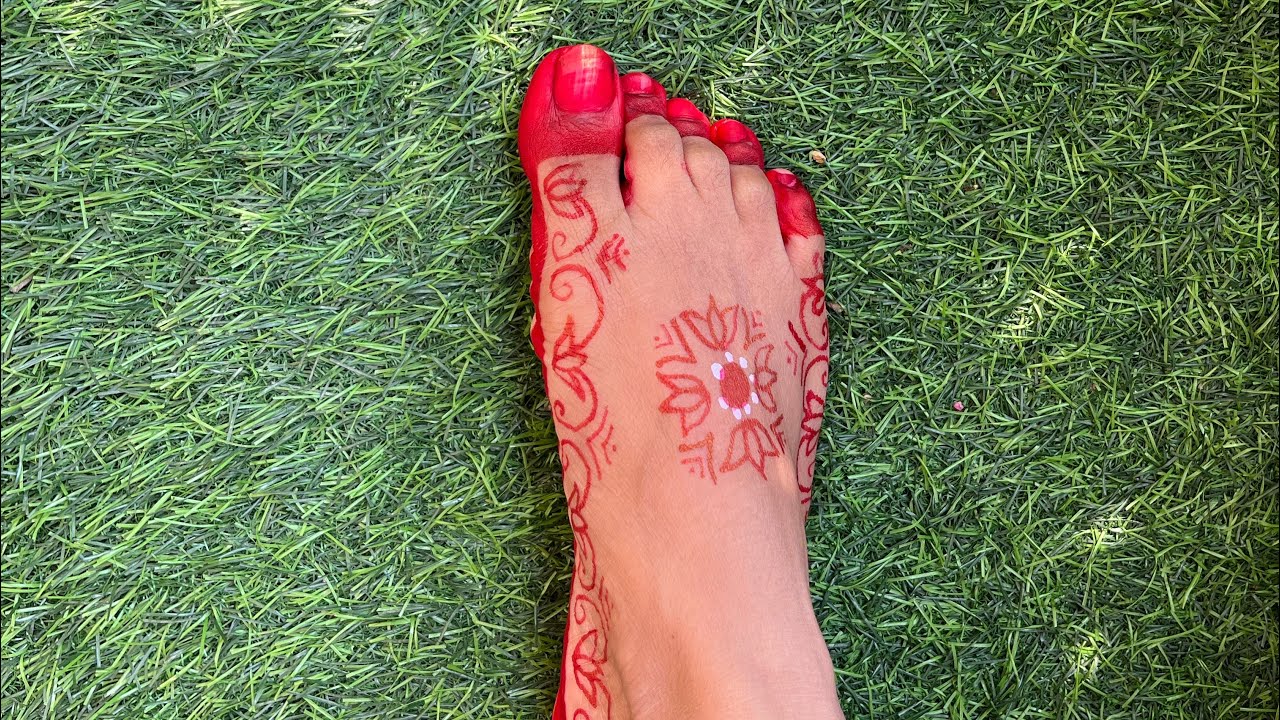 Alta design for feet # 16/ aalta design @ Anuradha_home - YouTube