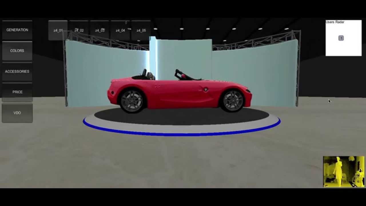 รับทำ Kinect - Interactive Car Showroom - YouTube