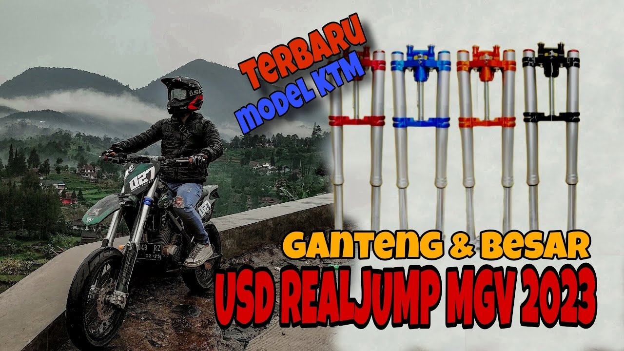 PASANG USD REAL JUMP MEREK MGV PNP KLX || MGV MODEL KTM|| - YouTube