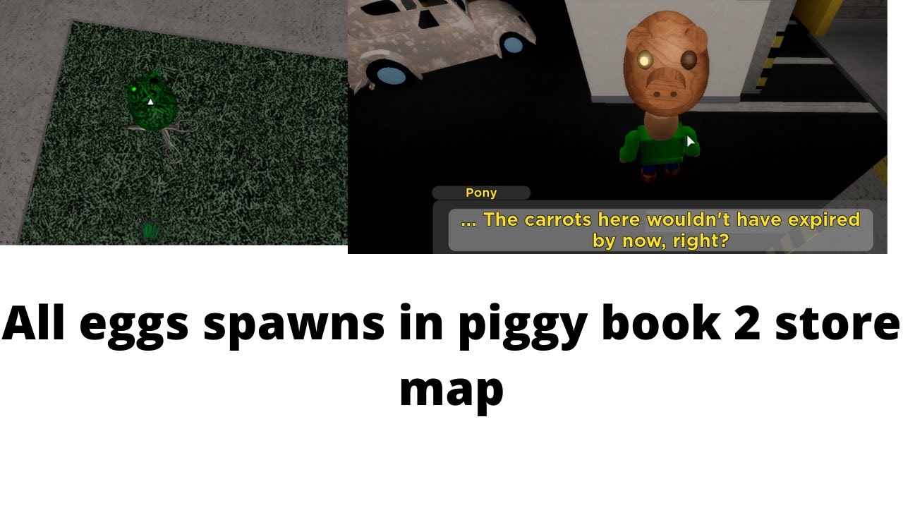 Roblox Piggy egg hunt all egg spawns in store map - YouTube