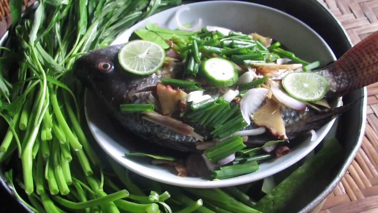 Lao Food - Steamed Fish with Lime - YouTube