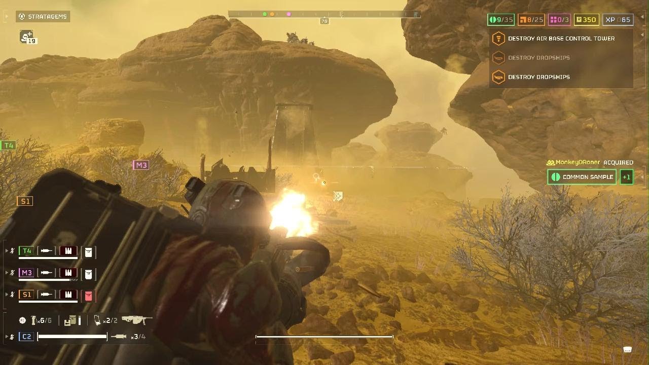HELLDIVERS 2: HMG vs Bots. Desert assault! - YouTube