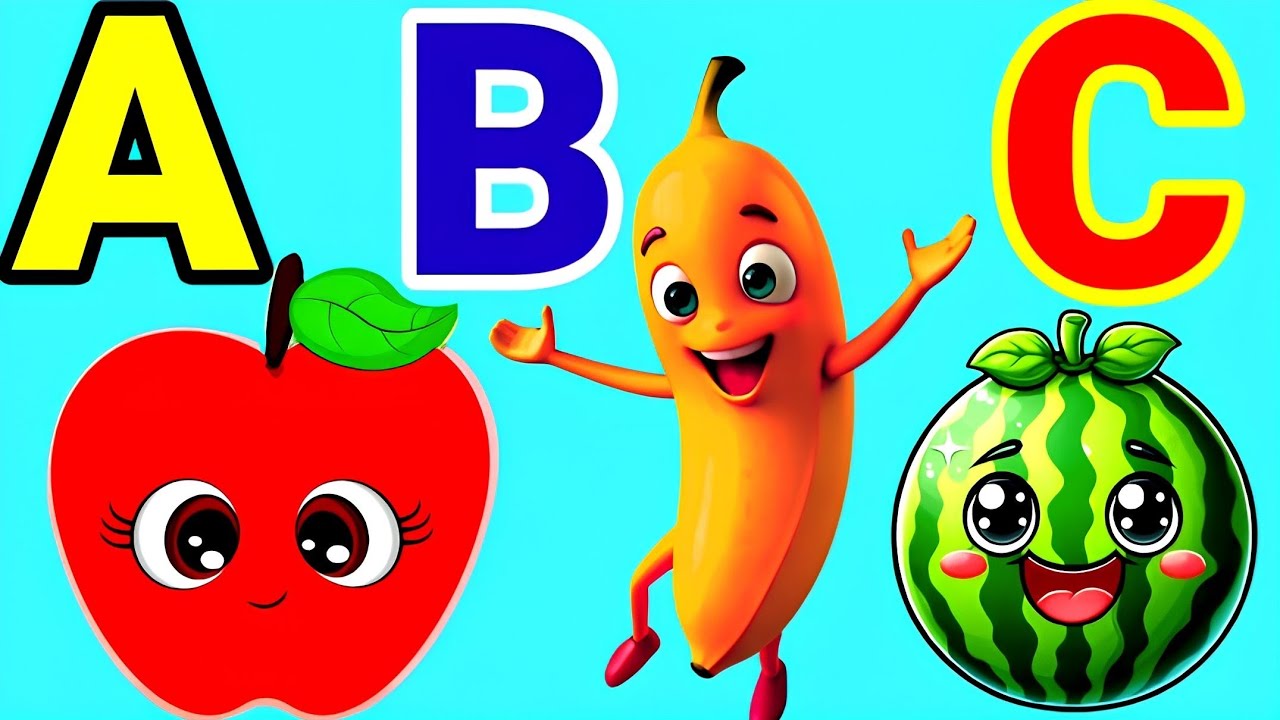 ABC Fruit Rhymes | Learn Alphabet with Fun Fruits A to z | ABCD for ...