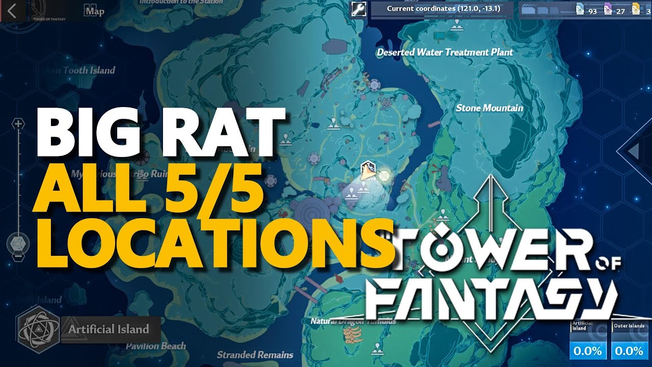 Big Rat Tower of Fantasy All Locations - YouTube