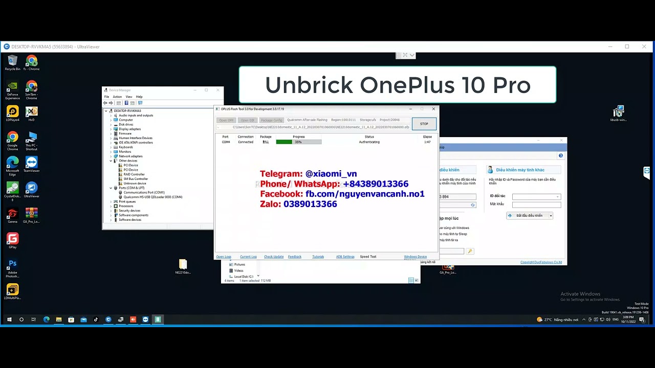 Unbrick OnePlus 10 Pro NE2210 | ONEPLUS 10 PRO EDL MODE - YouTube