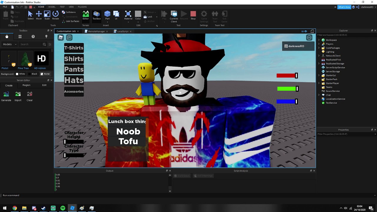 Roblox Character Customisation Menu Draft 1 Test - YouTube