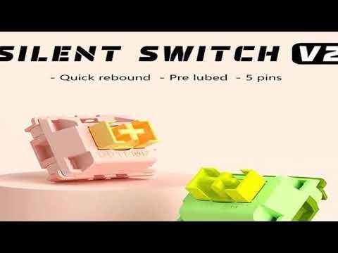 Outemu Silent Peach V2 Switch Lubed Silent Lemon V2 Switches Mechanical Keyboard Linear Tactile ...